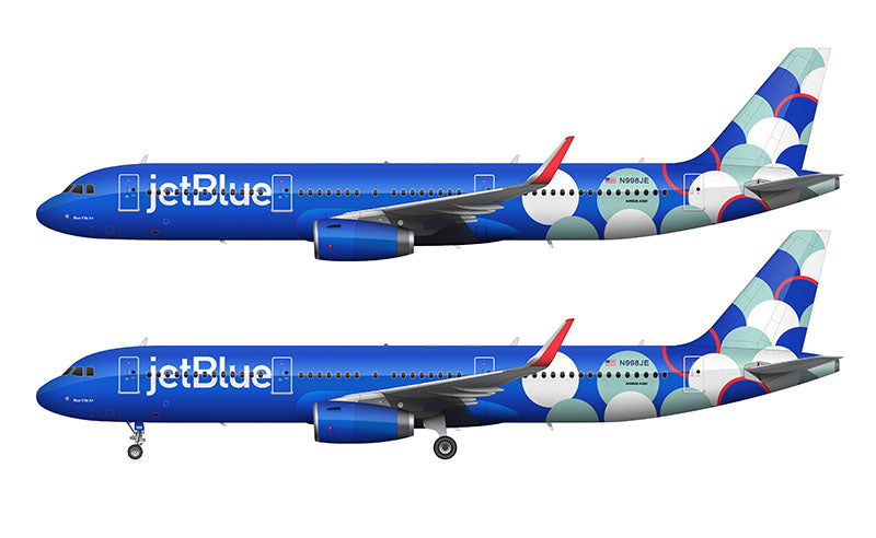 JetBlue Airbus A321-231 Illustration (2023 Balloons Livery) – NorebboStock