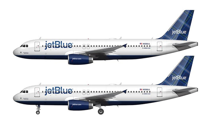 JetBlue Airbus A320 Illustration (Tartan Livery) – NorebboStock